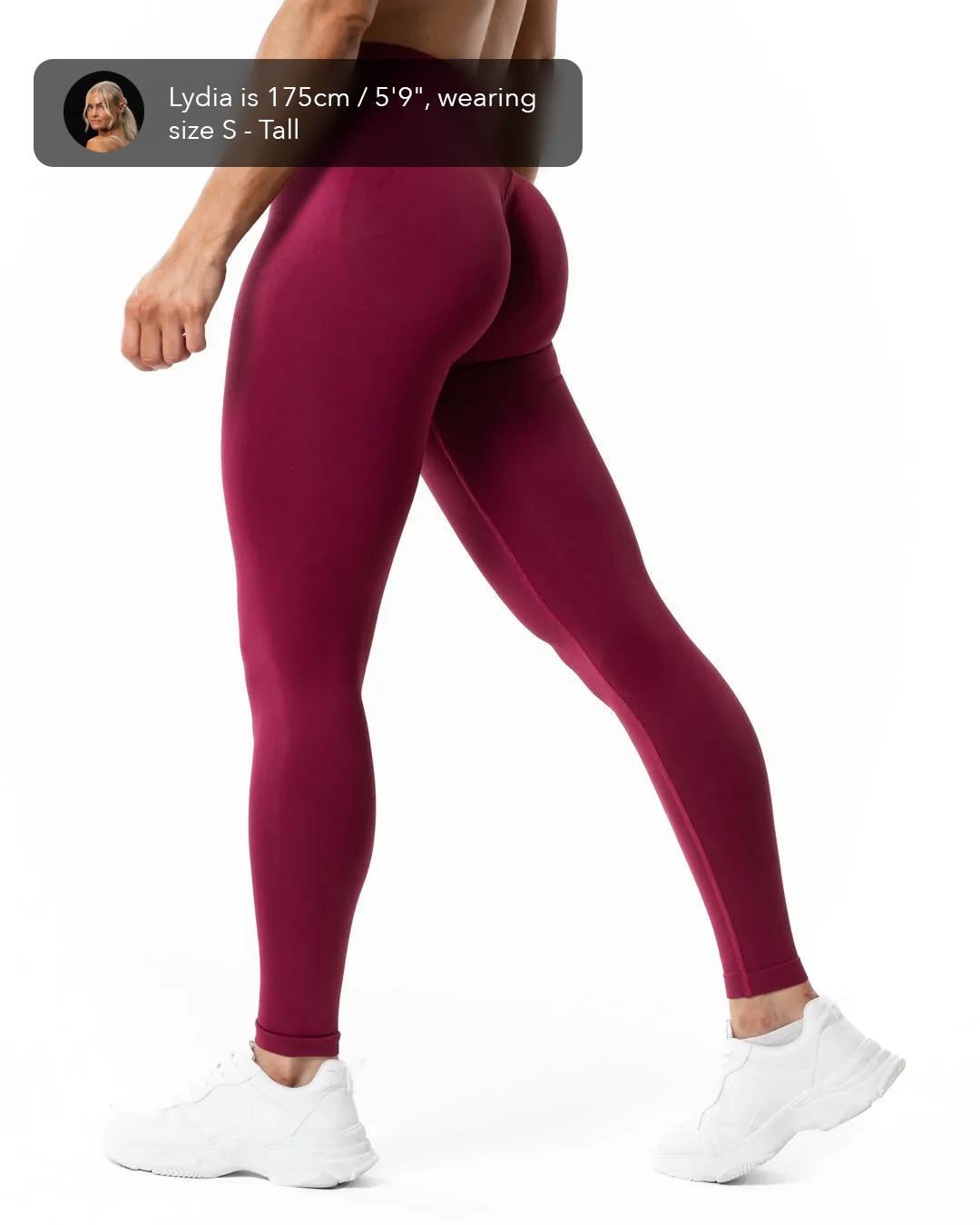 Aura Seamless Scrunch Tights - Cherry - XXS / Regular - RELODE